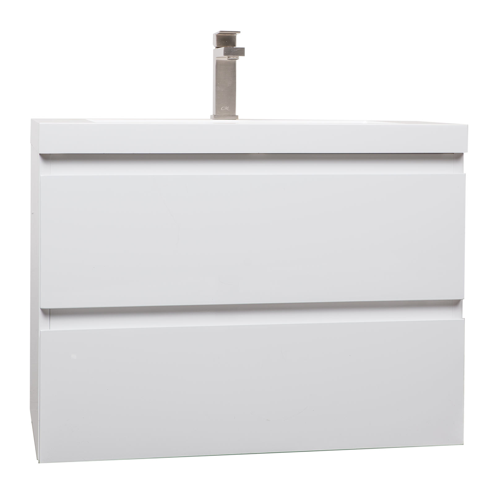 Buy Angela 30 Inch Wall-Mount Bathroom Vanity in High Gloss White TN ...
