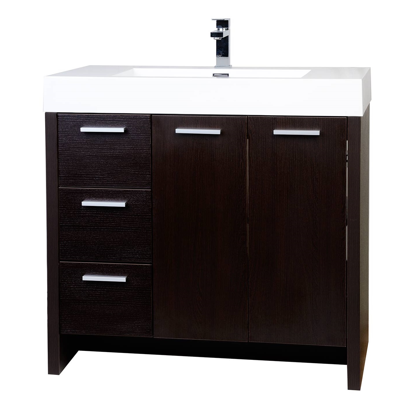 Buy 35.5" Modern Bathroom Vanity in Espresso TN-LY900-L-WG ...