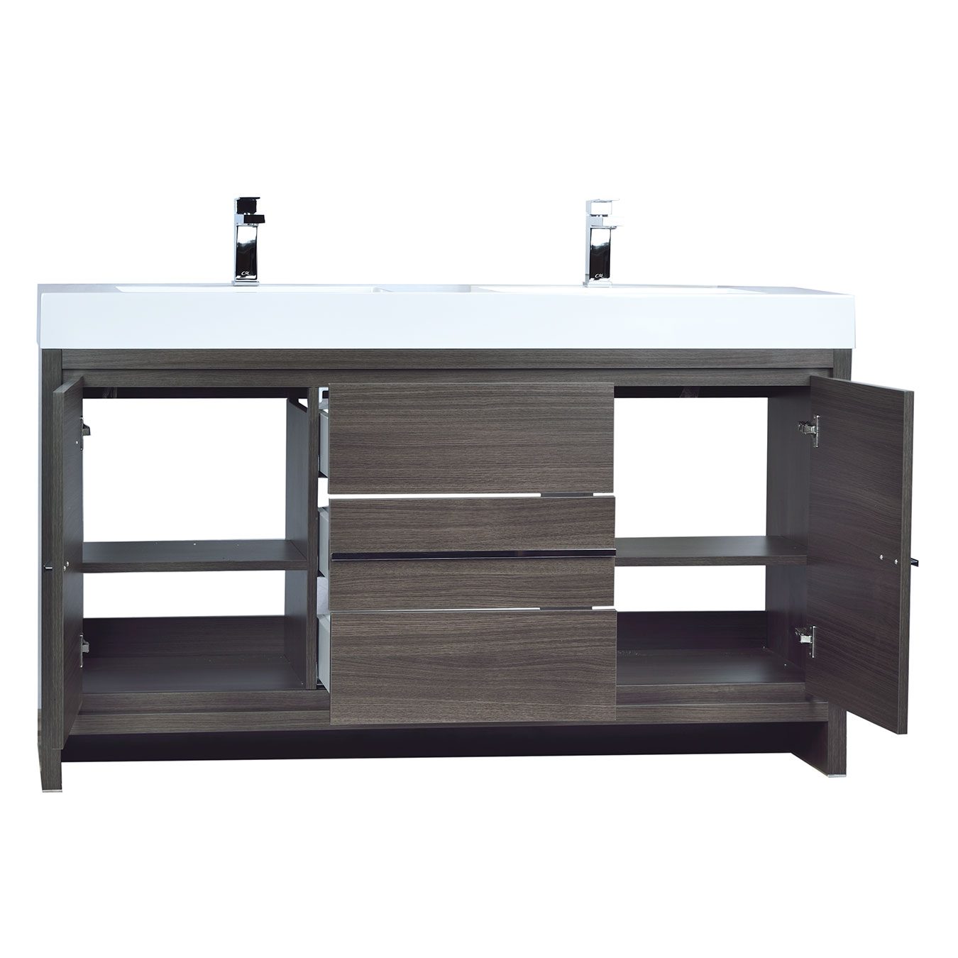 59 Inch Bathroom Vanity - James Martin Brittany Collection 60" Double ...