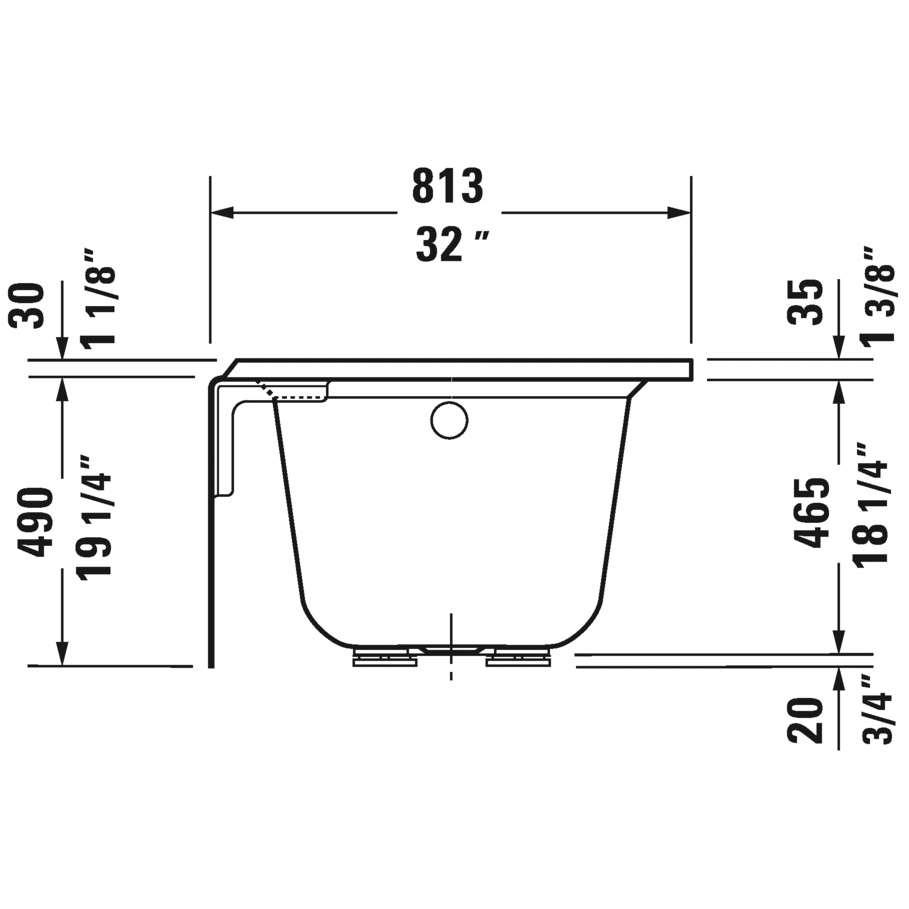 Bathtubs & Showers :: Bathtubs :: Duravit Architec 60" Alcove Acrylic ...